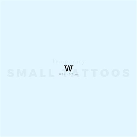 Small Lowercase W