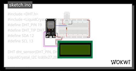 Dht Sensor De Temp E Lcd Wokwi Esp32 Stm32 Arduino Simulator