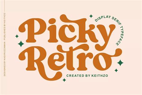 Picky Retro Font Dfonts
