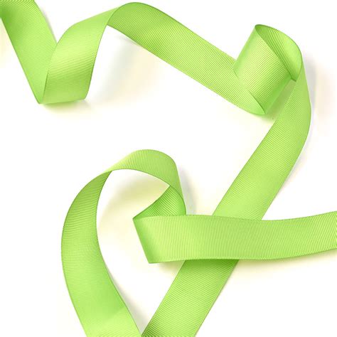 Grosgrain Ribbon Lime Shine Trimmings And Fabrics