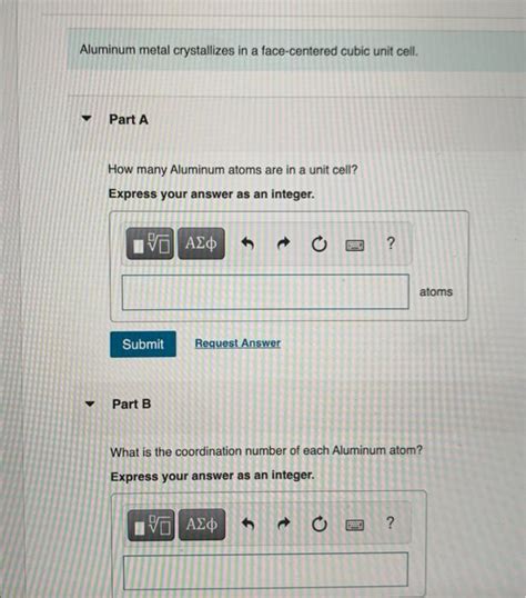 Solved Aluminum Metal Crystallizes In A Face Centered Cubic Chegg