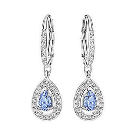 Swarovski Attract Blue Peardrop Earrings