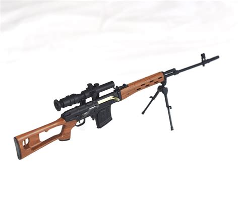 Mini Svd Sniper Rifle Replica Die Cast 1 3 Scale Gun Model Goat Guns