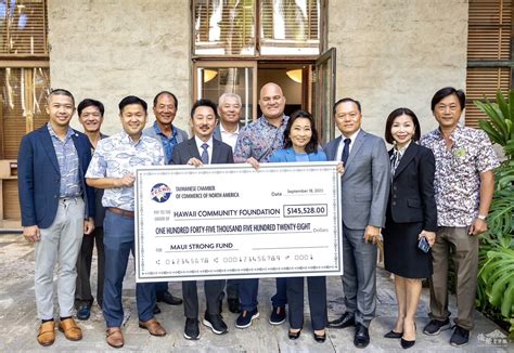 北美洲臺灣商會聯合總會捐款力助夏威夷茂宜島野火災後重建僑商 僑務電子報