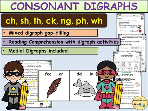 Consonant Digraphs Worksheets And Reading Comprehension Teaching