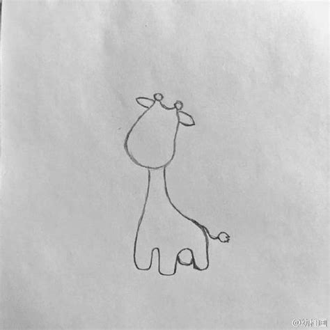 的动点颈鹿简笔画 简笔画图片大全 普车都