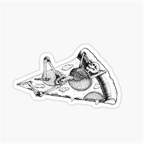 Rest In Pepperoni Rip Sticker By Dianaspencil Redbubble
