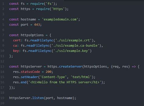 Instalación de un certificado SSL en Node js TecnoWeb