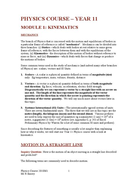 module 1 kinematics pdf velocity acceleration