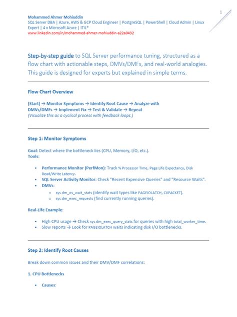Step By Step Guide To Sql Server Performance Tuning 1738662788 Pdf