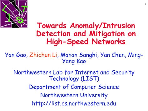 Ppt Towards Anomalyintrusion Detection And Mitigation On High Speed Networks Powerpoint