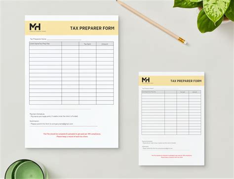 Tax Preparer Intake Forms Custom Tax Office Forms Tax Preparer
