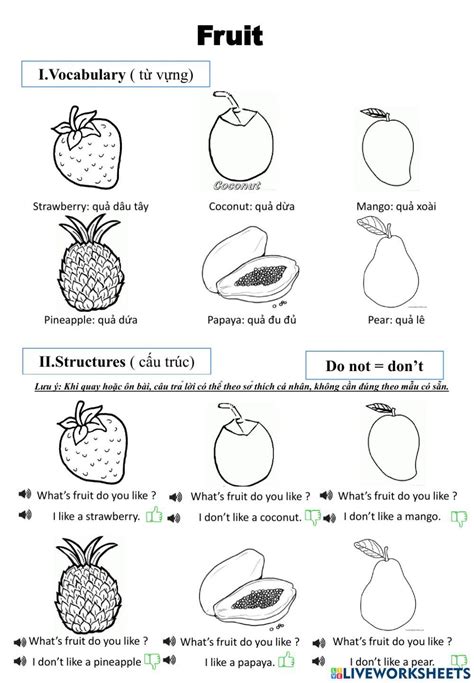 Fruit Free Interactive Worksheets 2319884