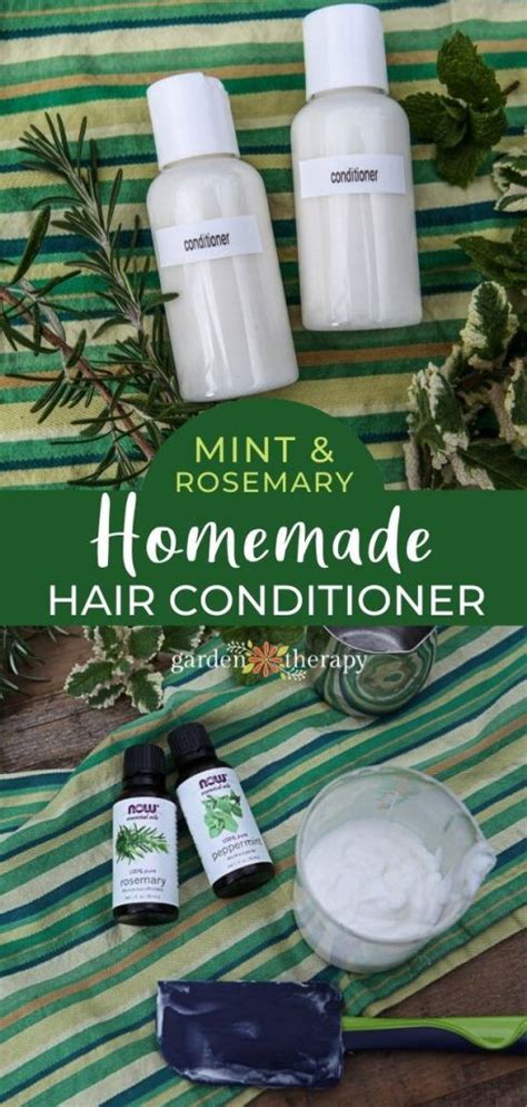 Diy Conditioner Rosemary Mint Hair Care Recipe Garden Therapy Diy Hair Conditioner