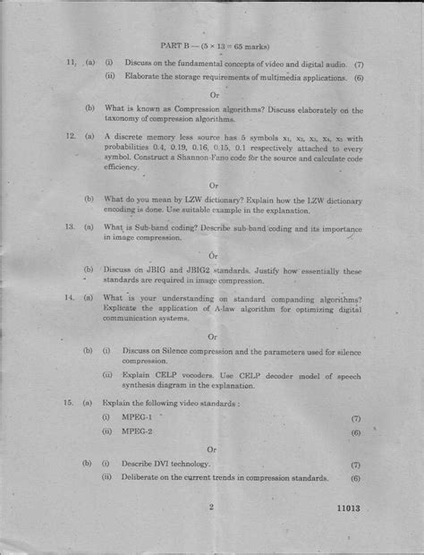 Anna University MU 5091 MULTIMEDIA COMPRESSION TECHNIQUES APRIL MAY