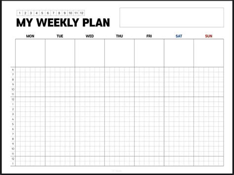 Goodnotes Weekly Planner 굿노트 심플 위클리 스터디 플래너 속지 공유 Páginas