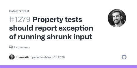 Property Tests Should Report Exception Of Running Shrunk Input Issue