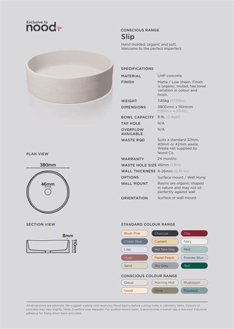 Slip Basin Surface Mount Icon Bathware