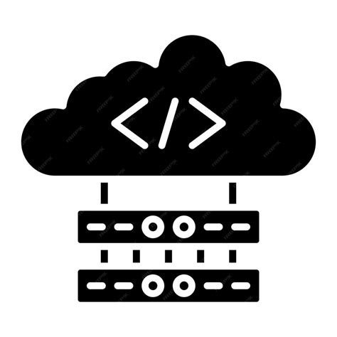 Premium Vector Software Defined Networking Glyph Solid Black Illustration