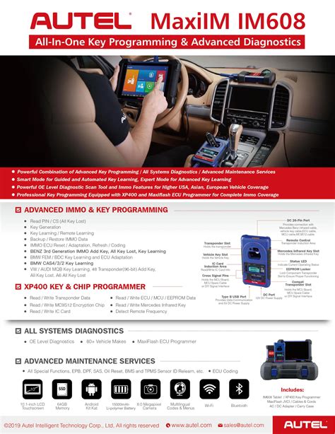 Autel Im608 Reliable Key And Chip Programming Tool Oe Level Diagnostics