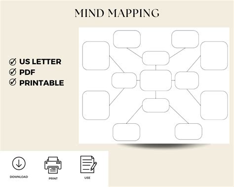 Printable Mind Map Templates Etsy