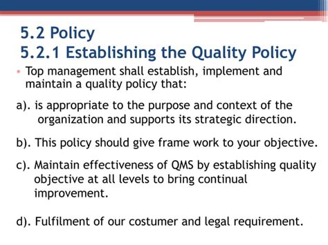 Presentation On Iso 9001 14001 And 45001 Clause 5 Ppt