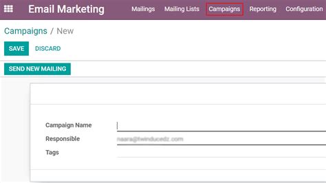 Send Emails Marketing And Manage Campaigns — Odoo 130 Documentation