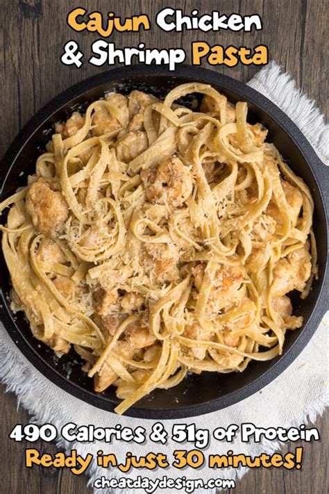 Creamy Cajun Chicken And Shrimp Alfredo Pasta