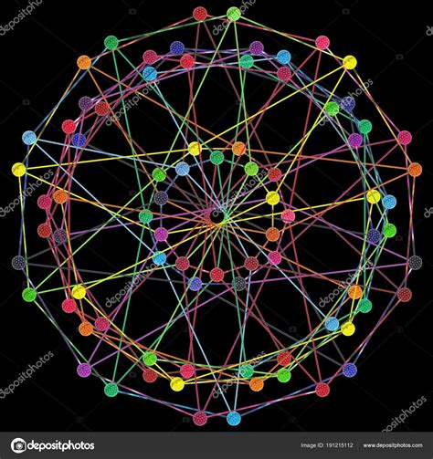 Dna Molecule Fractal Network Structure Concepto Conexión Cadena Adn