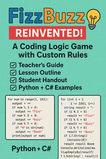 Fizzbuzz Reinvented A Coding Logic Game With Custom Rules In Python C