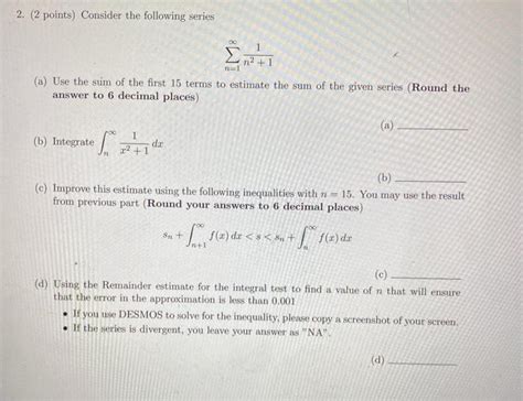 solved 2 2 points consider the following series Ση2 1