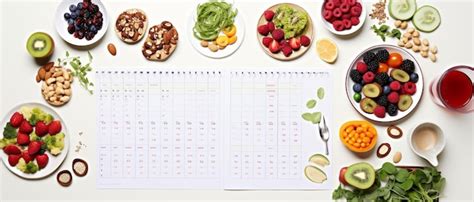 Premium Ai Image A Calendar With A Variety Of Fruits And Vegetables On It