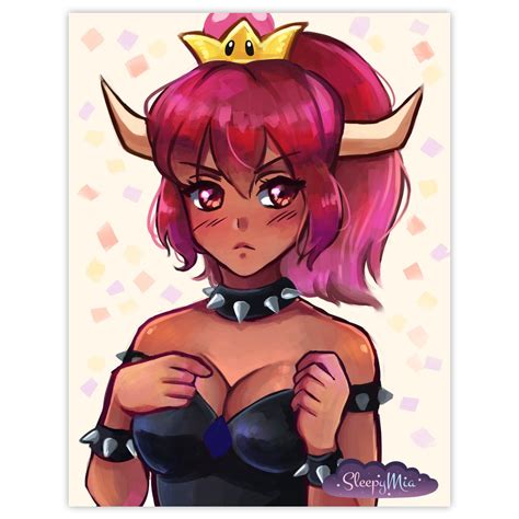 Bowsette Art Print — Sleepy Mia