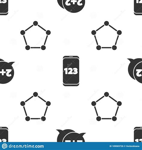 Set Equation Solution Mobile Calculator Interface And Geometric Figure Pentagonal Prism On