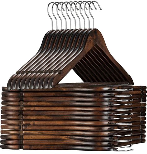 ANH MART Lotus Wooden Hangers Solid Wood Shirt Hangers Dress Coat Jacket Clothes Hangers With