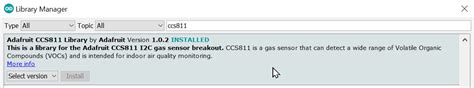 CCS811 Monitoring Indoor Air Quality Digital Gas Sensor เซนเซอรวด