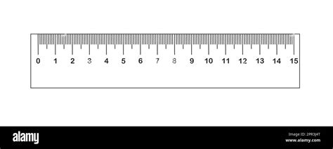 Ruler With Measuring Length Markings In Centimeters On White Background