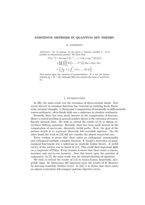 existence methods in quantum set theory existence methods in quantum