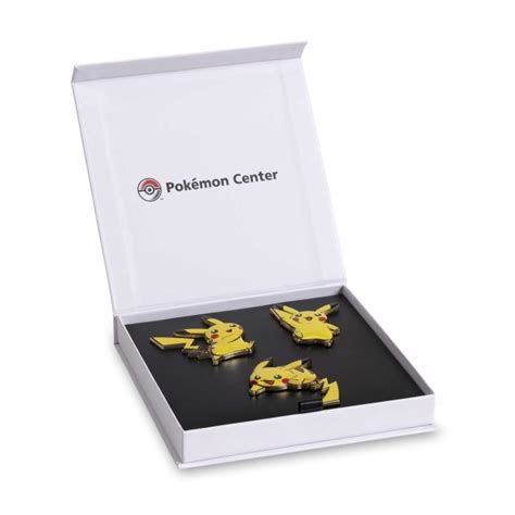 Pokémon Deluxe Pins Pikachu Pin Box Set 3 Pack Pokémon Center
