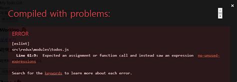 React Error Expected An Assignment Or Function Call And Instead Saw