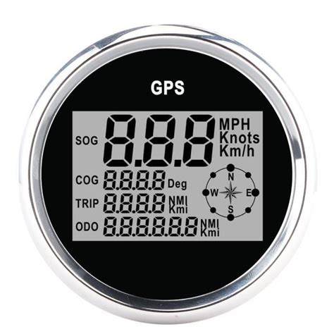Dioche Compteur GPS 12V 24V 3 3in avec éclairage Indicateur Numérique 0