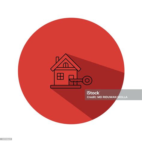 房子與關鍵襯線填充向量圖示 Ui 圖示向量向量圖形及更多不動產圖片 不動產 交易員 公寓 Istock