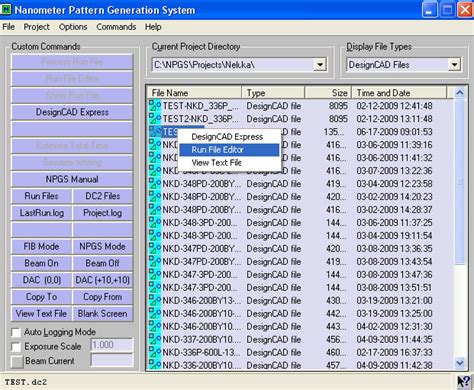 Fib Using The Npgs Software Mcff