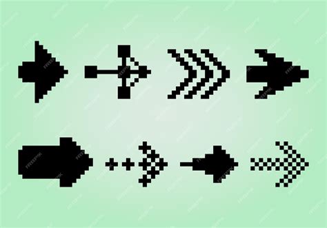 Premium Vector Arrow Collection Pixels Vector Illustration Of 8 Bit