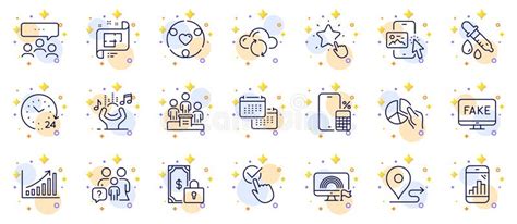 Outline Set Of Journey Noise And Phone Calculator Line Icons For Web App Pictogram Icon