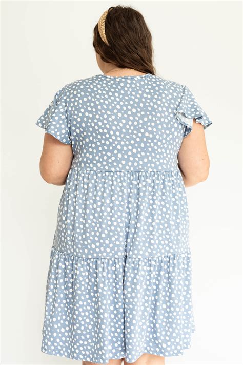 Mallory Blue Dress Cream N Sugar Midi My Sisters Closet