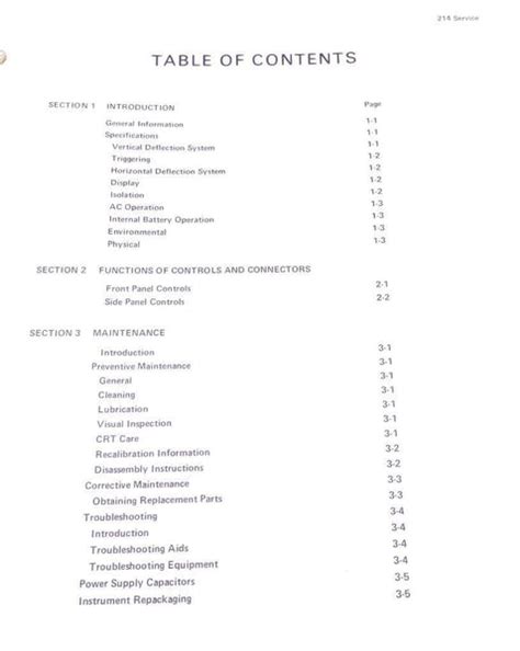 Tektronix 214 Storage Oscilloscope Service Instruction Manual
