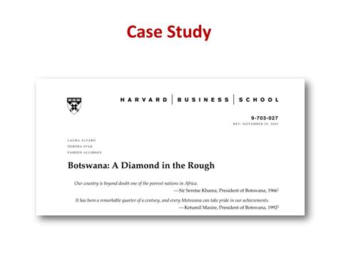PPT Week 3 Botswana Case Study Economic And Development Problems In
