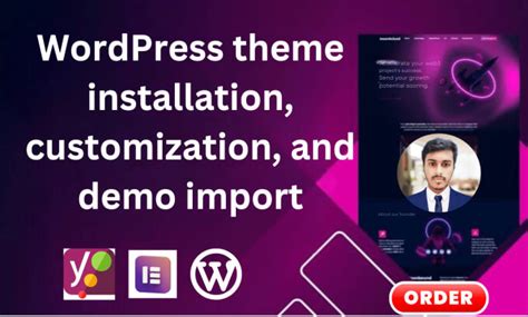 do theme installation customization demo import and landing page