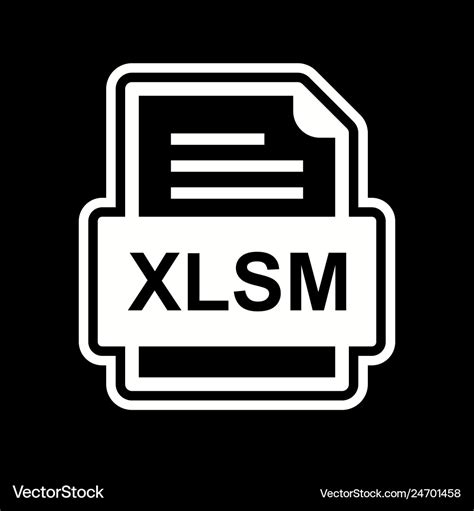 Xlsm File Document Icon Royalty Free Vector Image